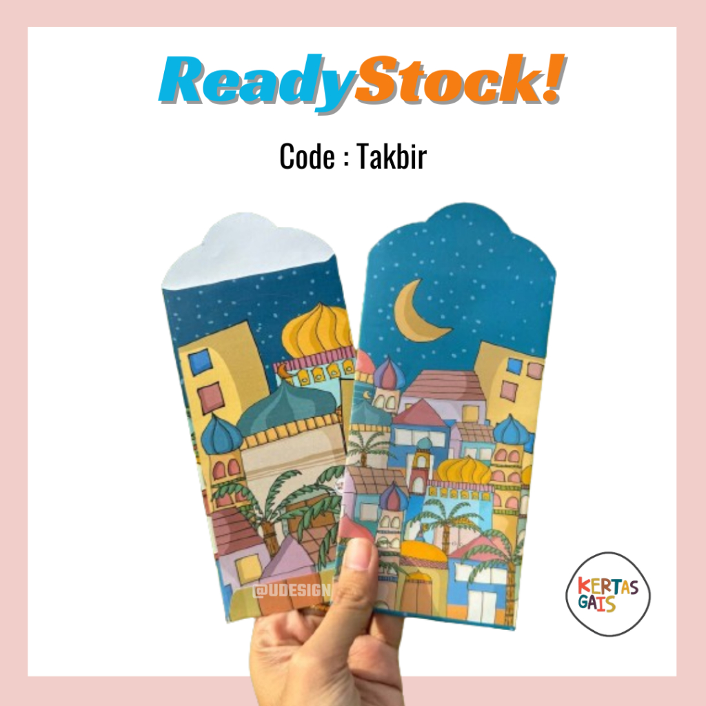 SAMPUL DUIT RAYA EKSKLUSIF 2024 TAKBIR (1 PACK = 10 PCS) | Shopee Singapore