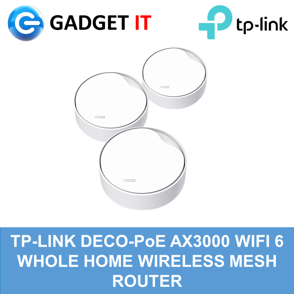 TP-LINK DECO X50-PoE AX3000 WIFI 6 WHOLE HOME WIRELESS AI-DRIVEN MESH ...