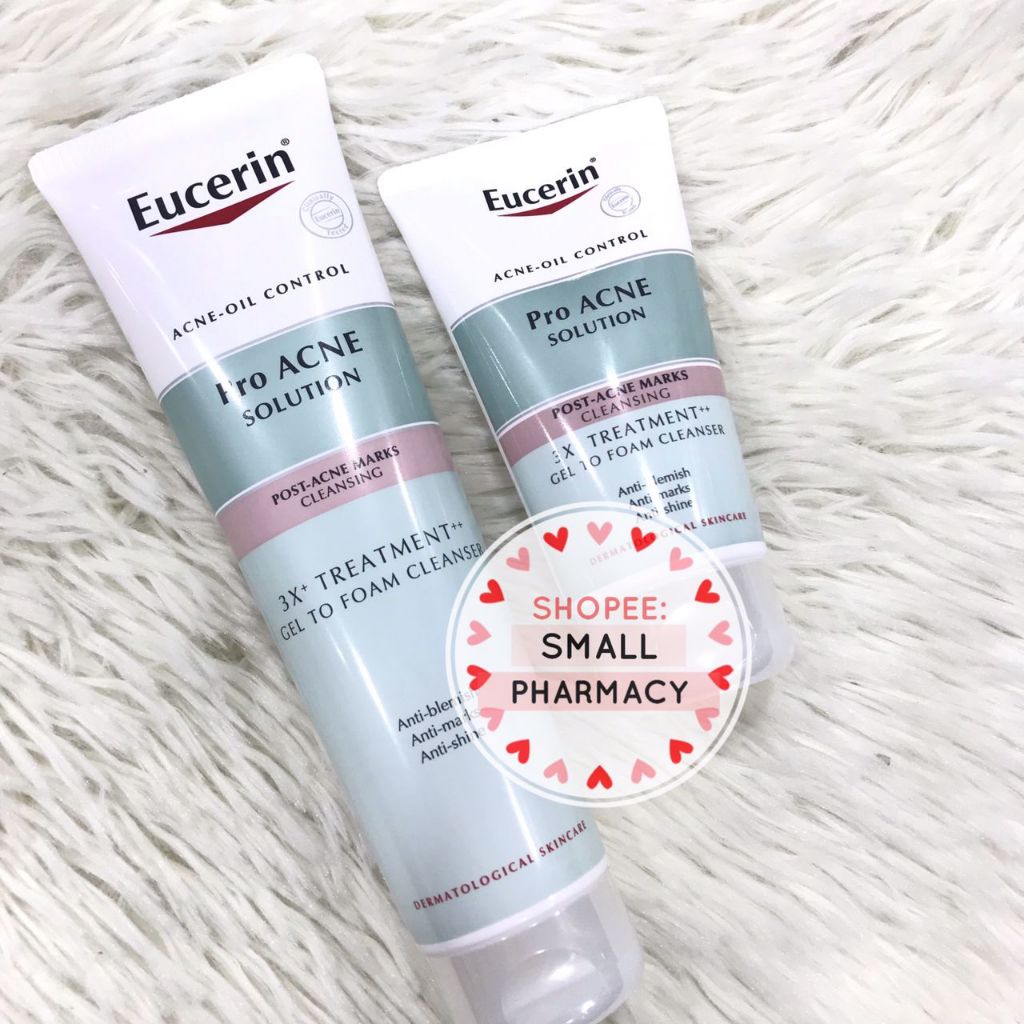 Eucerin Pro Acne Solution Post Acne Marks Cleansing 3X Treatment Gel to Foam Cleanser 75ml 040226 150ml 040219 Shopee Singapore