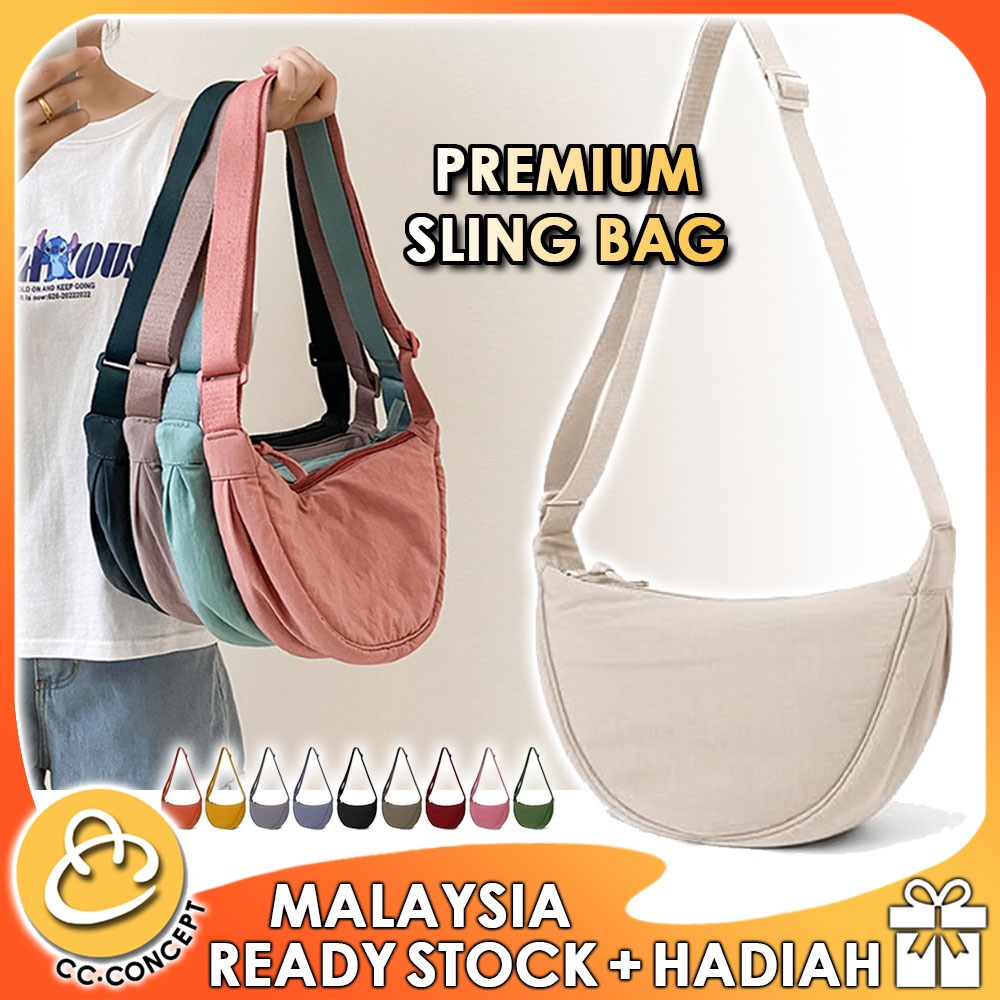CC CONCEPT New Premium Nylon Sling Bag Crossbody Shoulder Women Men ...