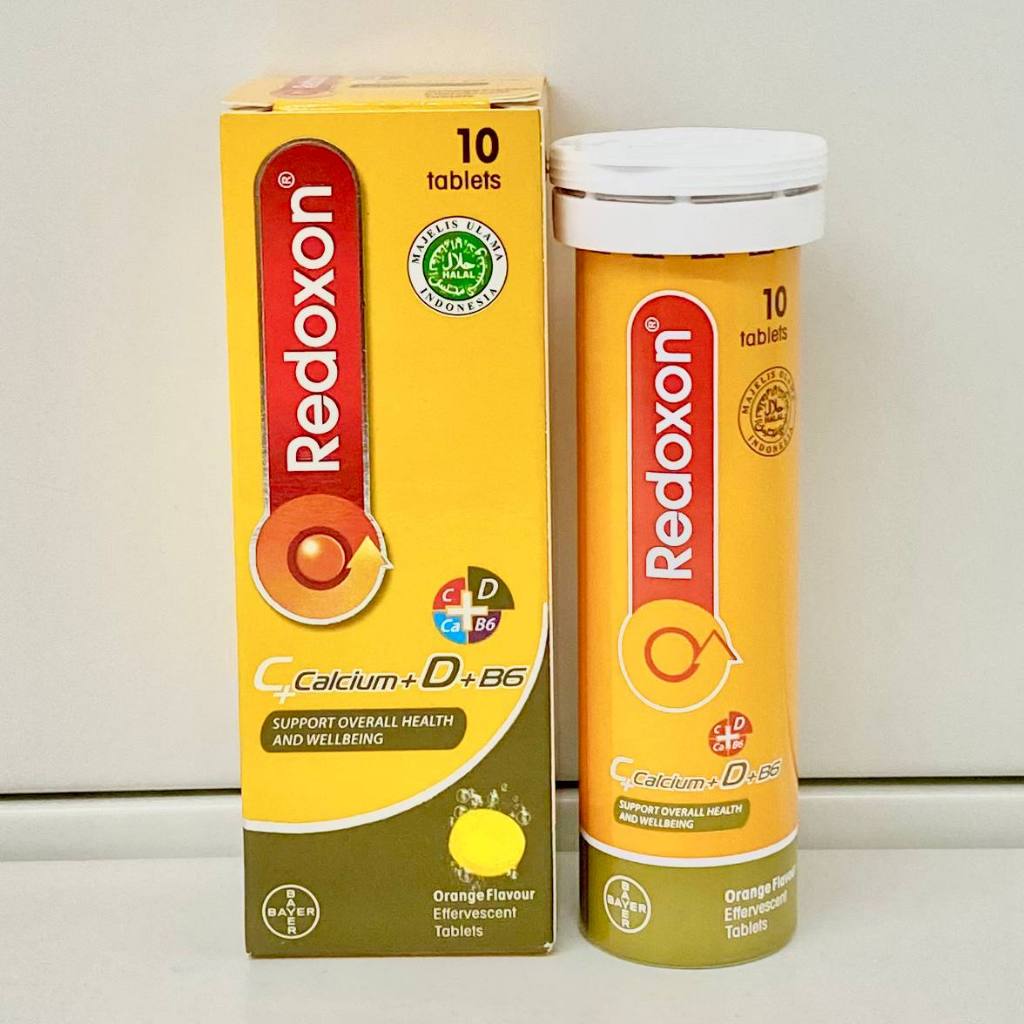Redoxon Calcium + D + B6 Effervescent Orange 10 tablets [Exp:08/2028 ...