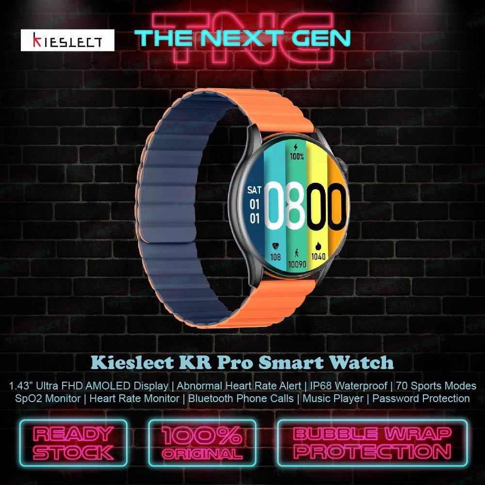 Kieslect KR Pro Smart Watch (1.43” FHD AMOLED Display, Abnormal Heart ...
