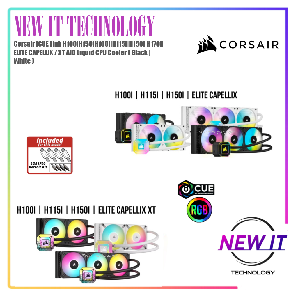 Corsair iCUE Link H100|H150|H100i|H115i|H150i|H170i|ELITE CAPELLIX|XT ...