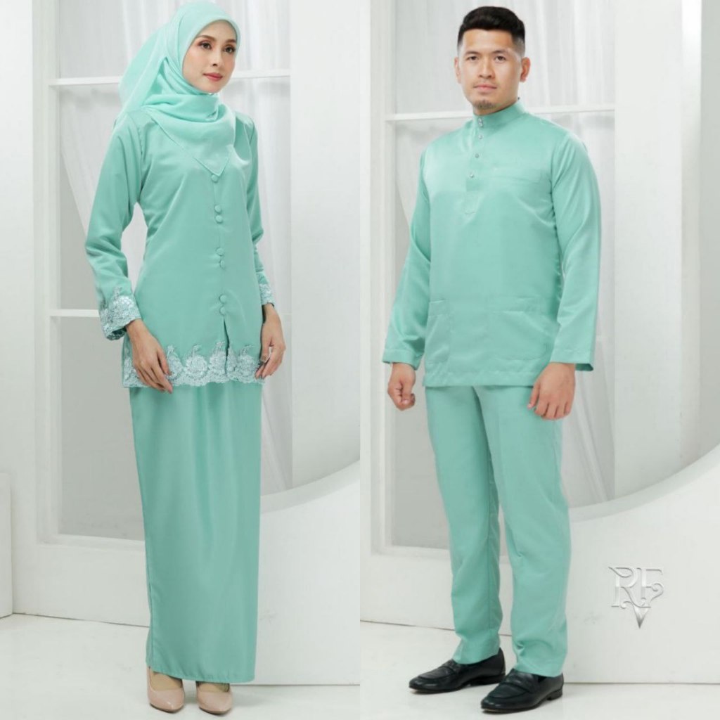 Xs-5xl KURUNG MINI MODEN MELLYSA BAJU MELAYU CEKAK SEDONDON PLUSSIZE COUPLE NIKAH TUNANG Bridal ...