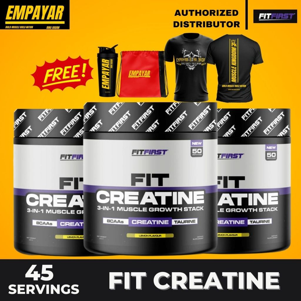 Fit First Fit Creatine 3 IN 1 Muscle Growth Stack (50 Serving) | Shopee ...