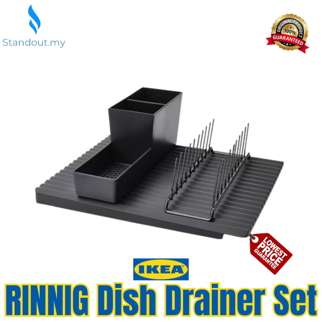 Ikea RINNIG Set of Dish Drainer/Utensil Rack/Plate Holder Bowl Drain ...