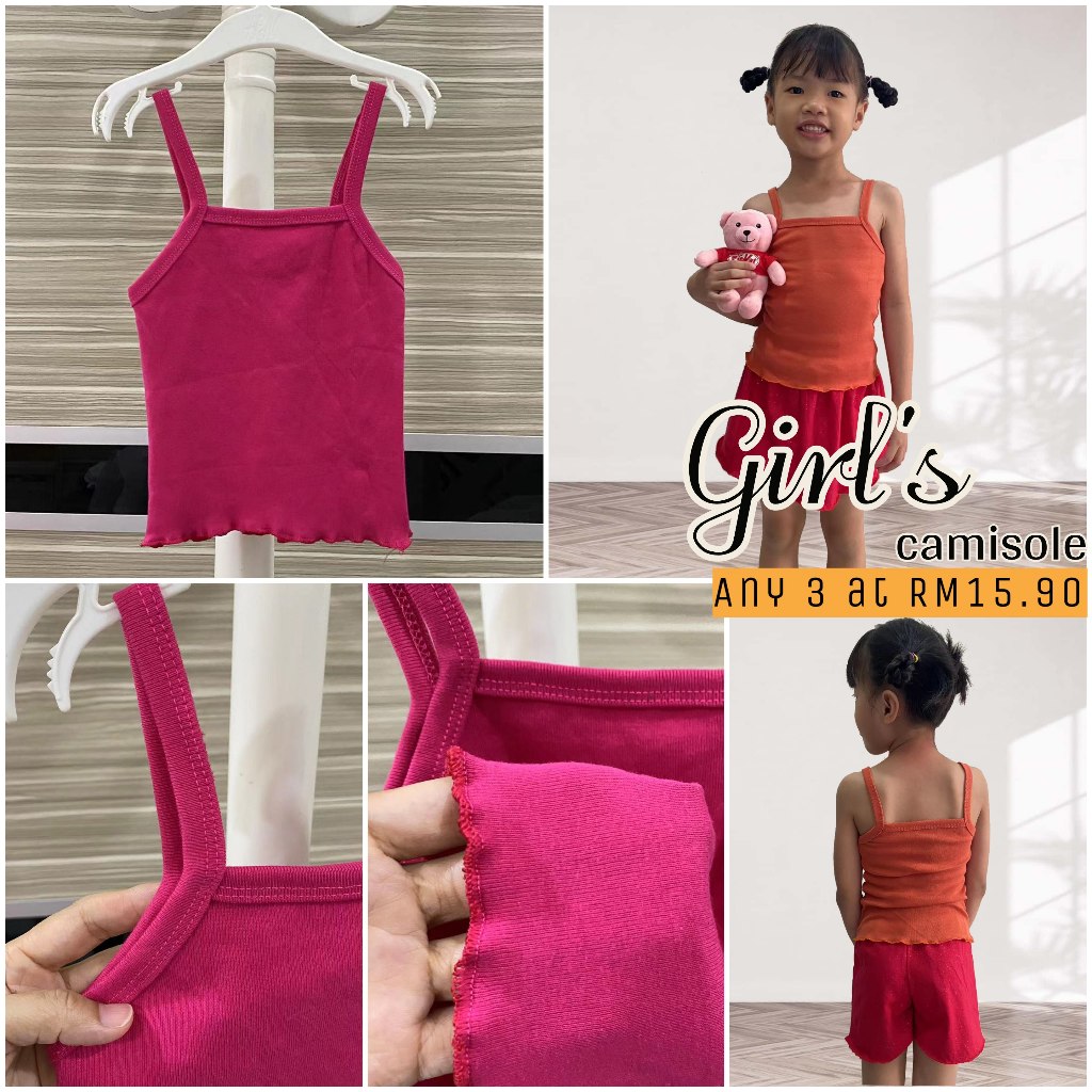 AnA Handmade | Product | Girl Scalloped Trims Camisole KID Tank KID ...