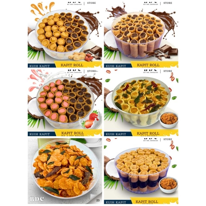 Kapit roll BDC strawberry matcha hazelnut chocolate bean mix chicken ...