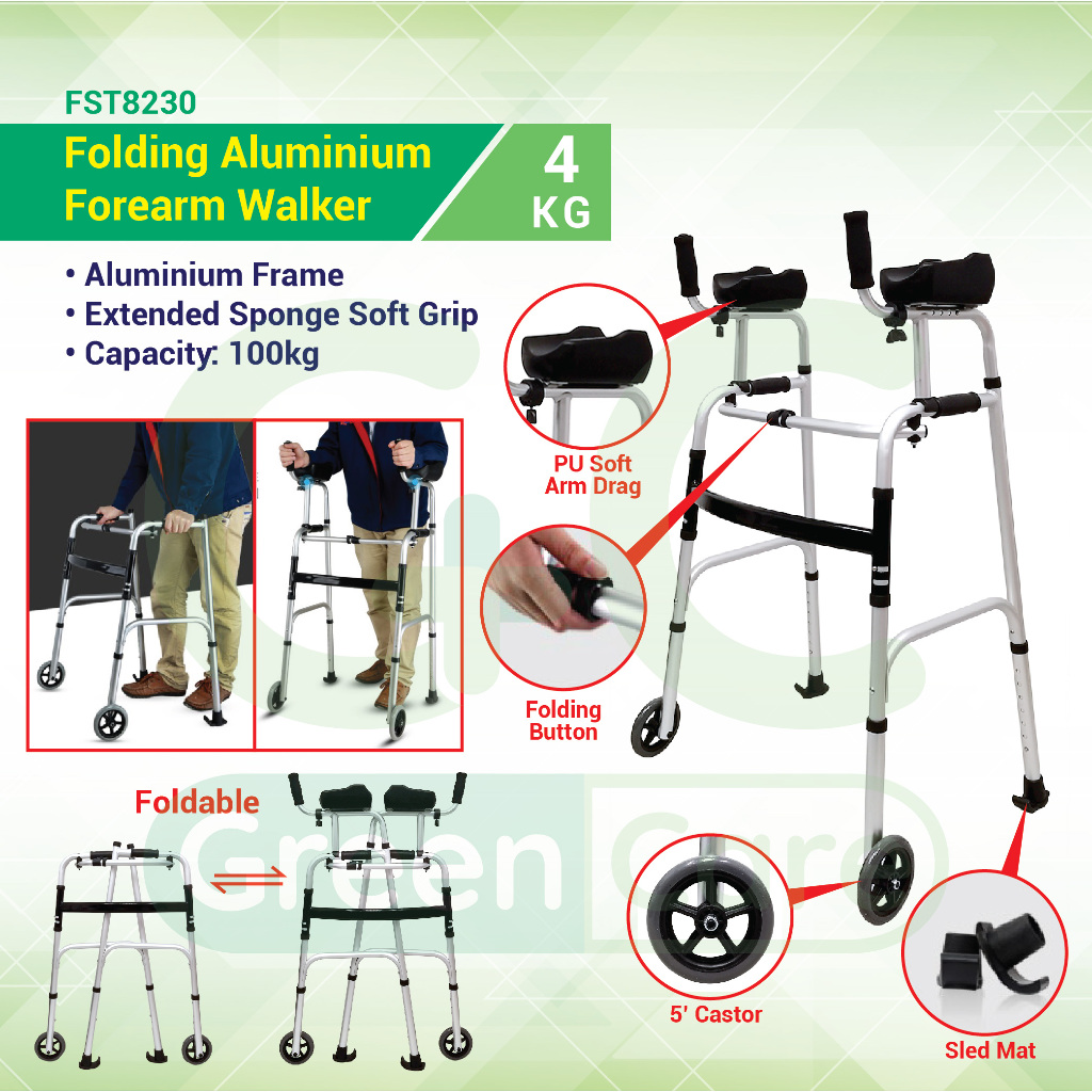 Folding Aluminium Forearm Walker(FST8230) | Shopee Singapore