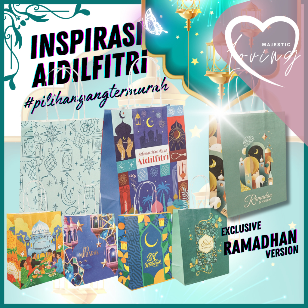 Ramadan Hari Raya Bag Goodies Hari Raya Paper Beg Doorgift Muslim Eid ...