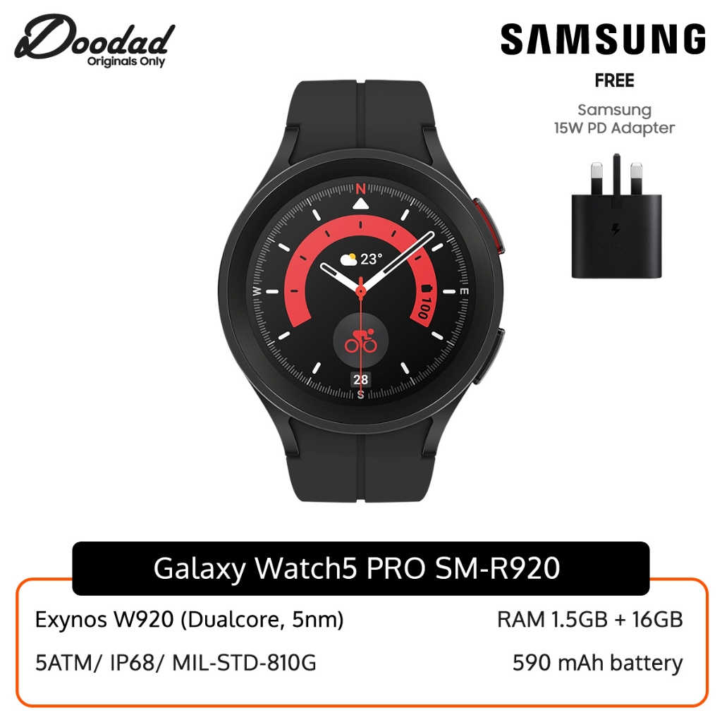 Samsung Galaxy Watch5 PRO Bluetooth 45mm Graphite SM-R920 Smart Watch ...