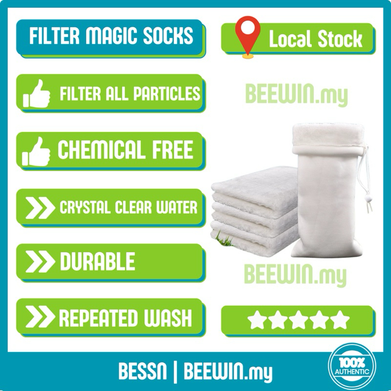BESSN Magic Filter Bag Sock For Aquarium Top Filter Aquascaping ...