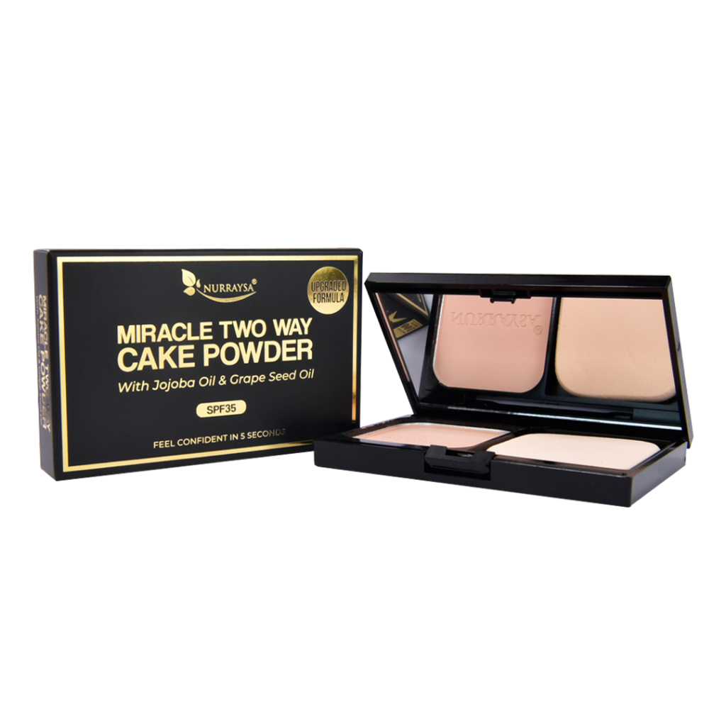 NURRAYSA Miracle Two Way Cake Powder with Jojoba Oil | Shopee Singapore