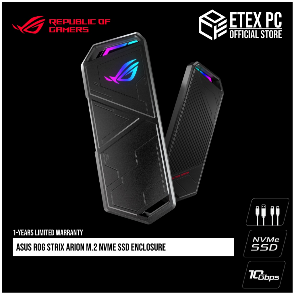 ASUS ROG Strix Arion M.2 NVME SSD Enclosure ( Case Only ) AC-90DD02H0 ...