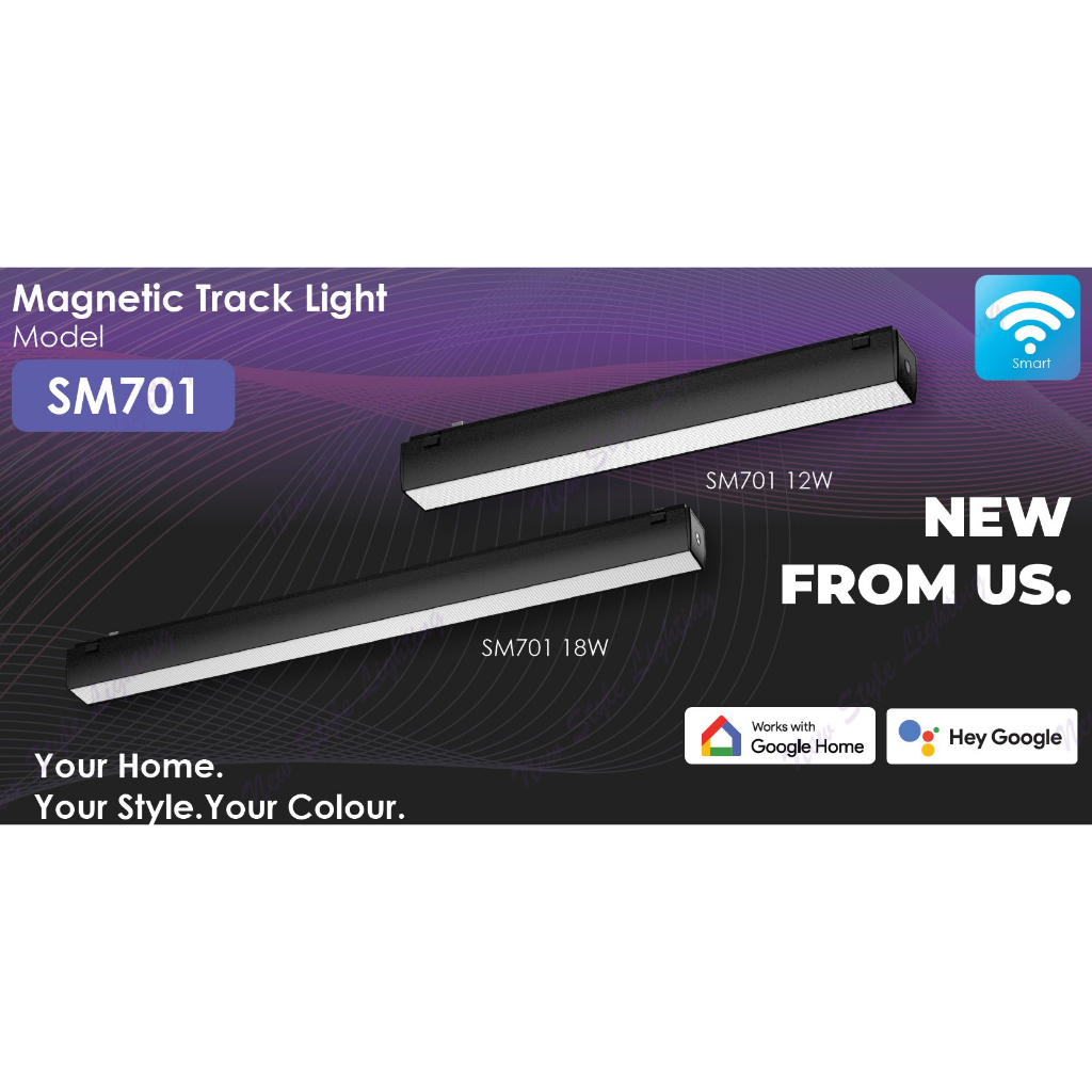 YETPlus SM701 Magnetic Smart Track Light SIRIM Warm ~ Cool Light ...