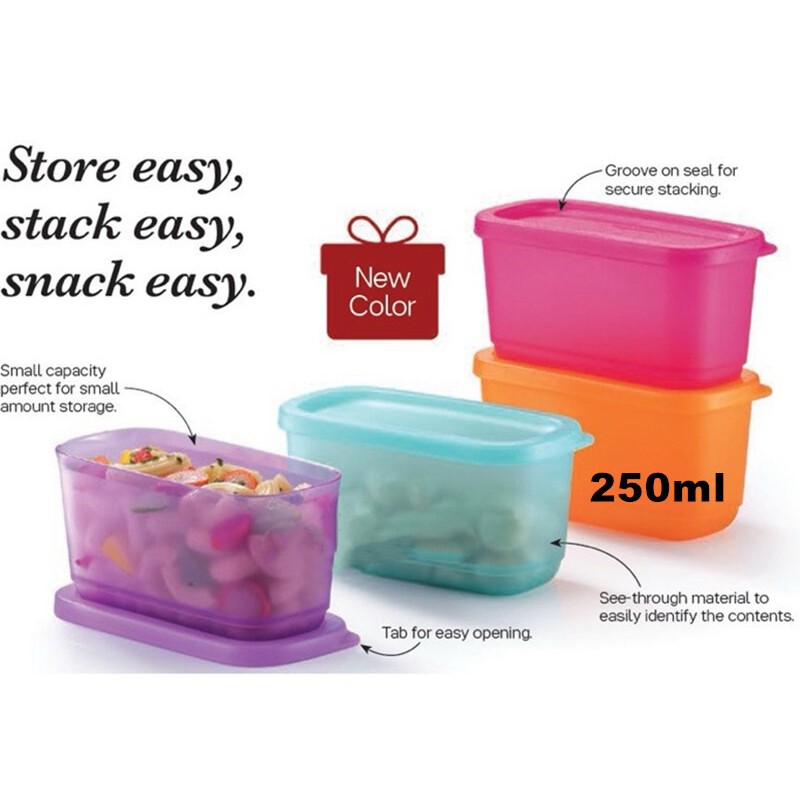 Tupperware Cubix Rectangular Small 250ml/ Small Container(2pcs/4pcs ...