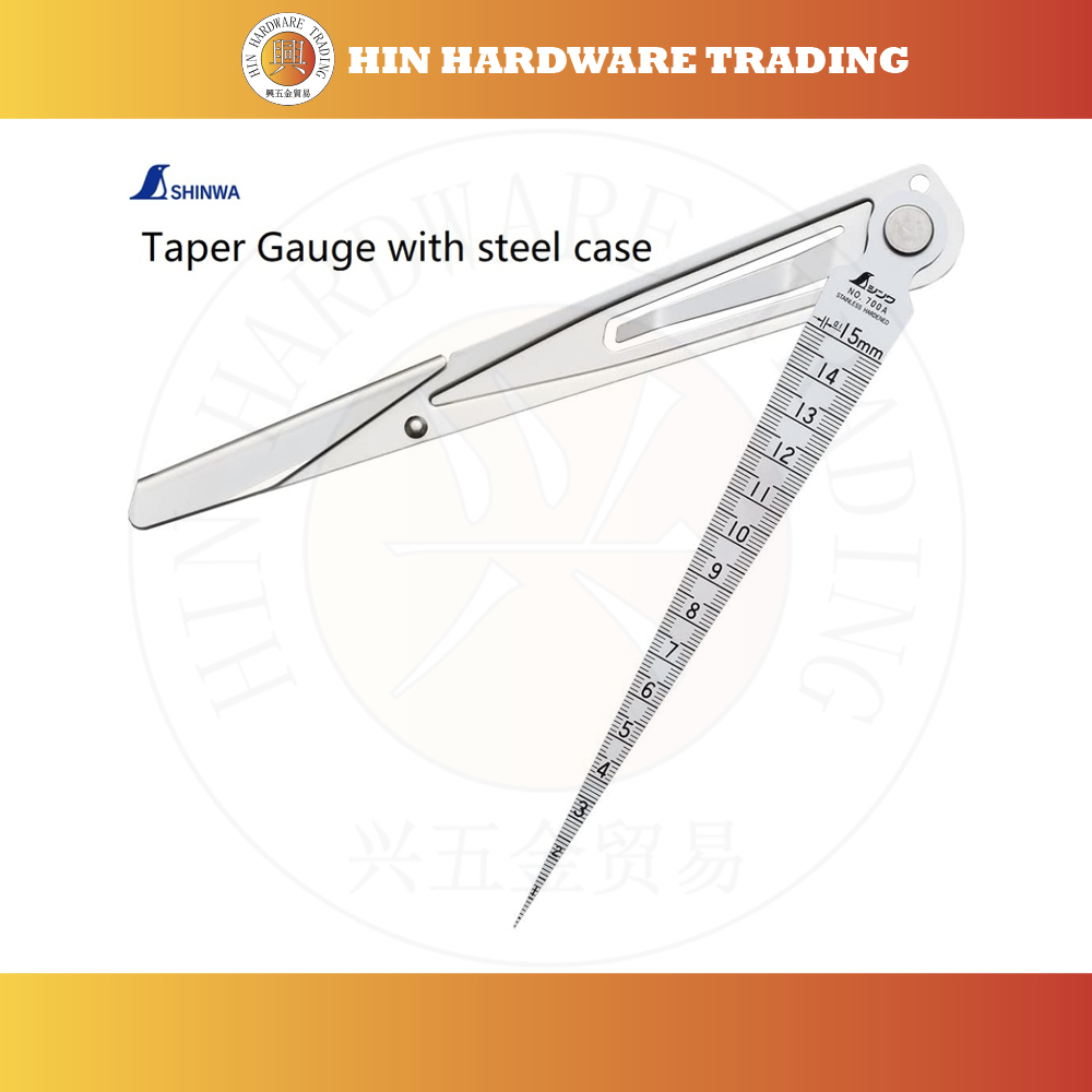 SHINWA 1~15mm Taper Gauge with steel case 62603 | Shopee Singapore