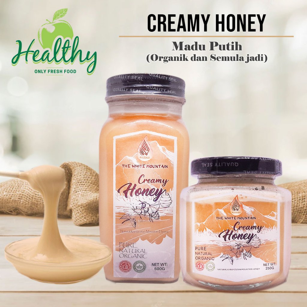 White Moutain honey | Madu Putih | kyrgyzstan Cream Honey | Natural ...