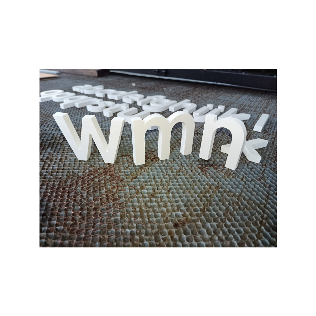 3D Alphabet Block Letters (ADOBE FAN H100mm T12mm) Upper and Lower Case ...