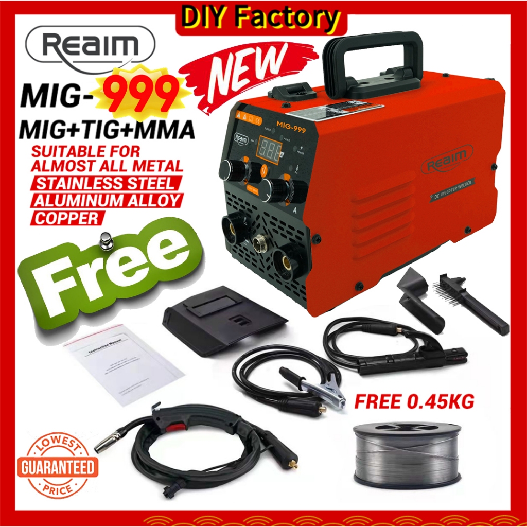 MIG999 MIG Welding Machine Gasless Inverter Arc MMA TIG 3in1 Inverter ...