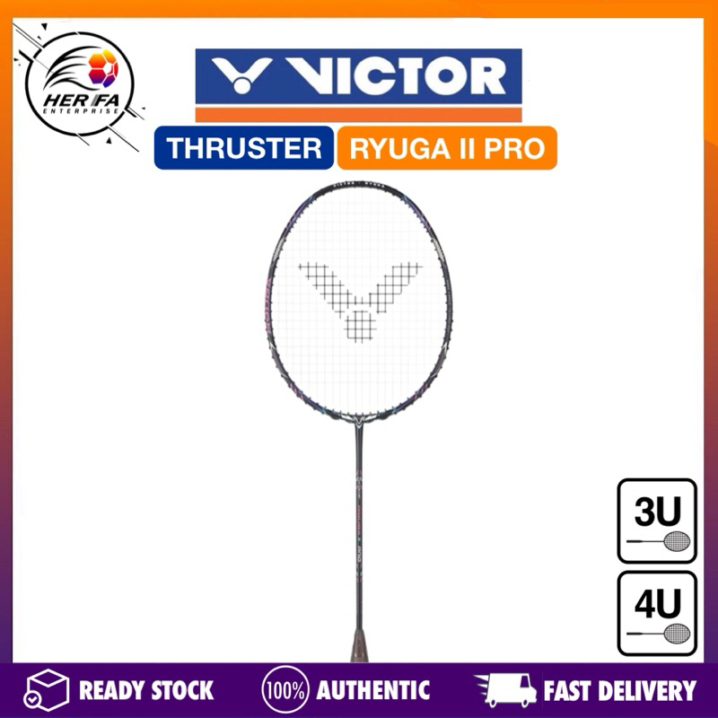 VICTOR Thruster Ryuga II Pro Professional Player Badminton Racket Kodai Naraoka 100 FREECORE ...