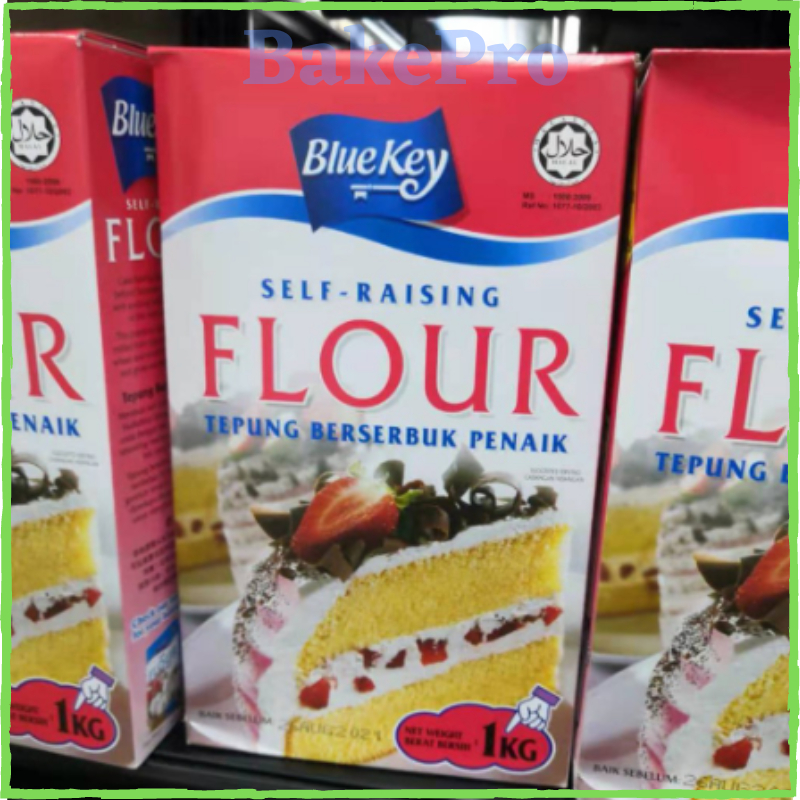 BLUEKEY SELF RAISING FLOUR 1KG/自发面粉 1KG/TEPUNG NAIK SENDIRI 1KG | Shopee Singapore