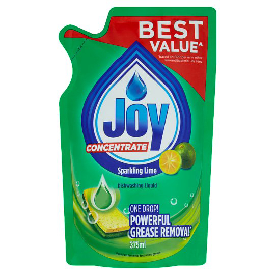 JOY Concentrate Lemon Lime Powerful Grease Removal Refill Pack 375ML ...