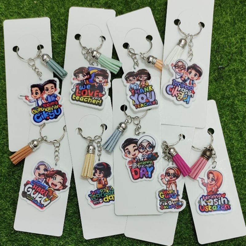 Keychain Hari Guru/ Teachers Day Hadiah Hari Guru/ Terima Kasih Cikgu ...