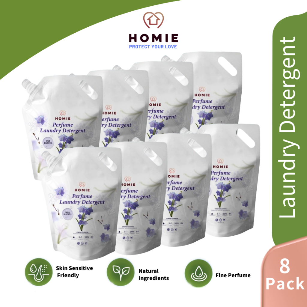 HOMIE 5 in 1 Enzyme Anti-Bacterial Perfume Laundry Detergent Refill ...