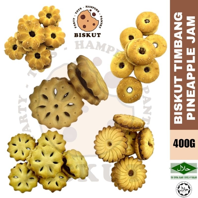 Biskut Timbang Borong 400g/Jem Nanas/Pineapple Jam/Vfood Mini(Coconut ...
