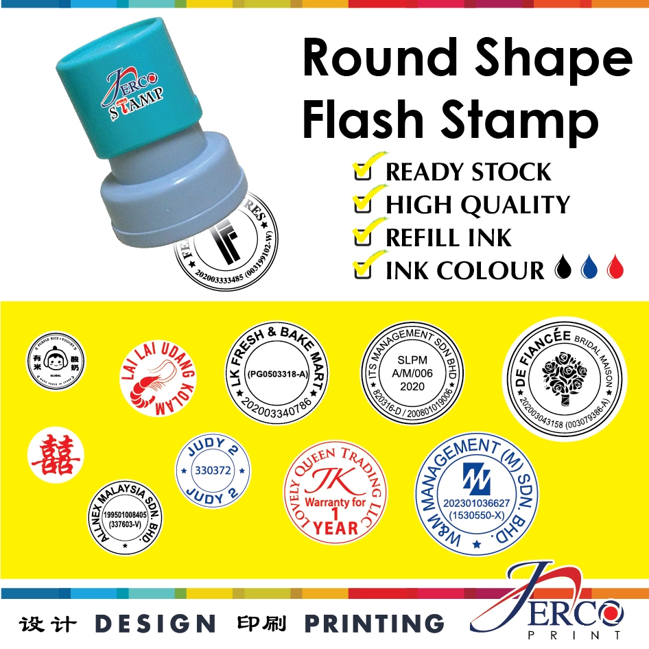 Pre-inking Round Stamp / Company Stamp / Name Stamp / Flash Stamp ...