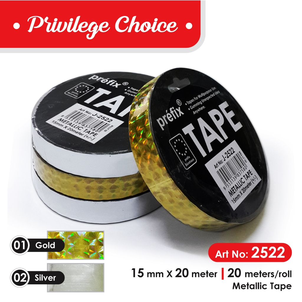 2522- Metallic Tape / Tape Blanag Kuih / Shiny Laser Tape / Jar Tape ...