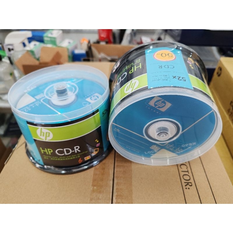 HP CD-R CDR CD Disc 100pcs Cake Box ( 52 X 700MB, 80 Mins ) | Shopee ...