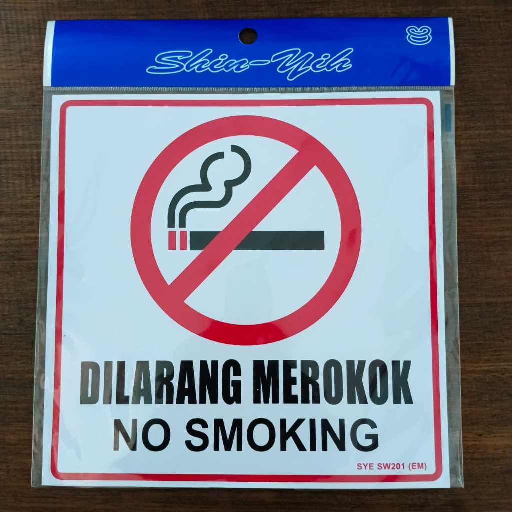 Office Sticker / Sticker Sign Board SW201(EM) No Smoking / Dilarang ...