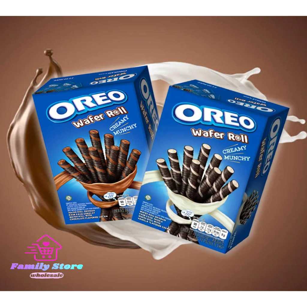 Oreo Wafer Roll With Vanilla/Chocolate Cream (18g x 3 packs) | Shopee ...