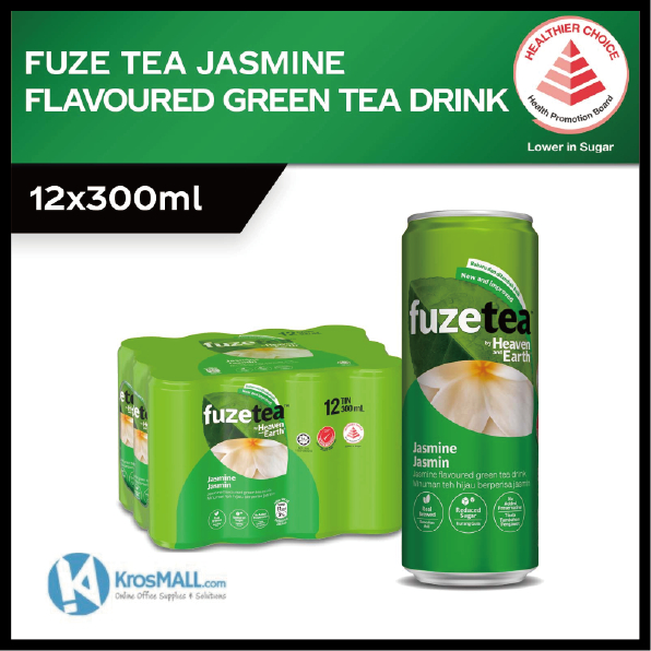 Fuze Tea by Heaven and Earth Jasmine Green Tea can 12 x 300ml | Shopee ...