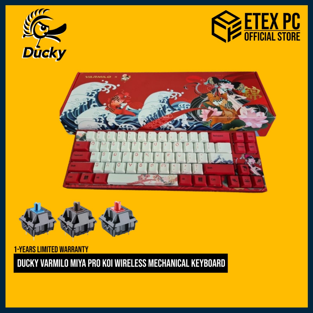Ducky Varmilo Miya PRO Koi Wireless Mechanical Keyboard ( Mx Blue / Mx ...
