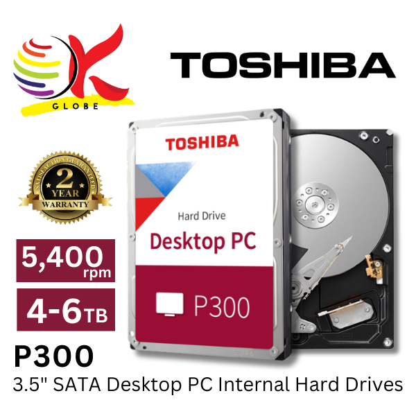 TOSHIBA INT HDD P300 3.5" SATA INTERNAL DESKTOP PC HARD DRIVE HARD DISK ...
