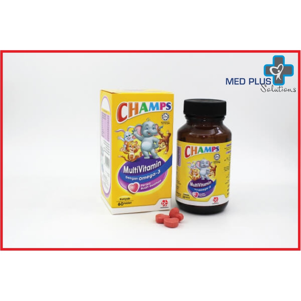 Champs Multivitamin Plus 3 Fruity | Shopee Singapore