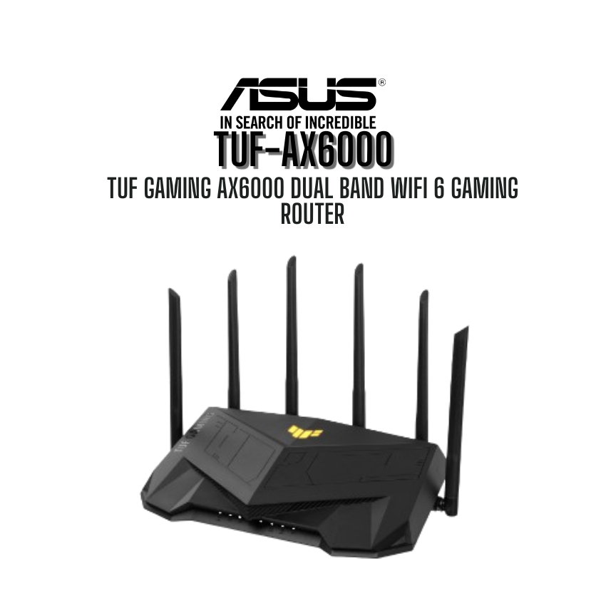 Asus TUF-AX6000 TUF Gaming AX6000 Dual Band WiFi 6 Gaming Router ...