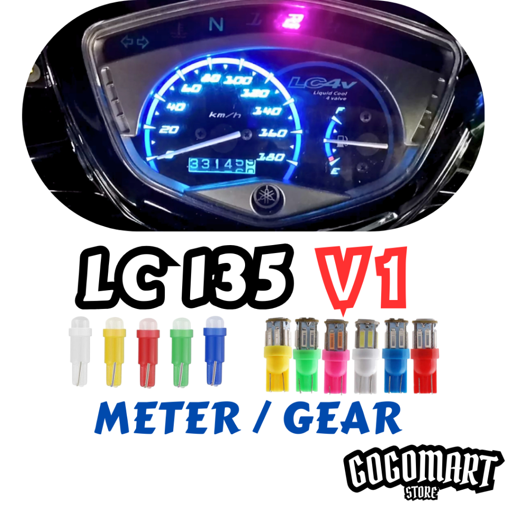 YAMAHA LC 135 V1 METER LED BULB GEAR Tukar Lampu Led Meter Speed Gear ...