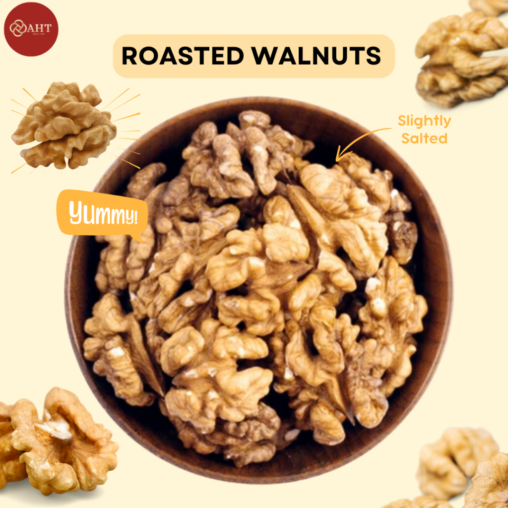 AHT Roasted Walnut (Lightly Salted) [300g] Walnut Bakar 盐烤美国核桃 [HALAL ...