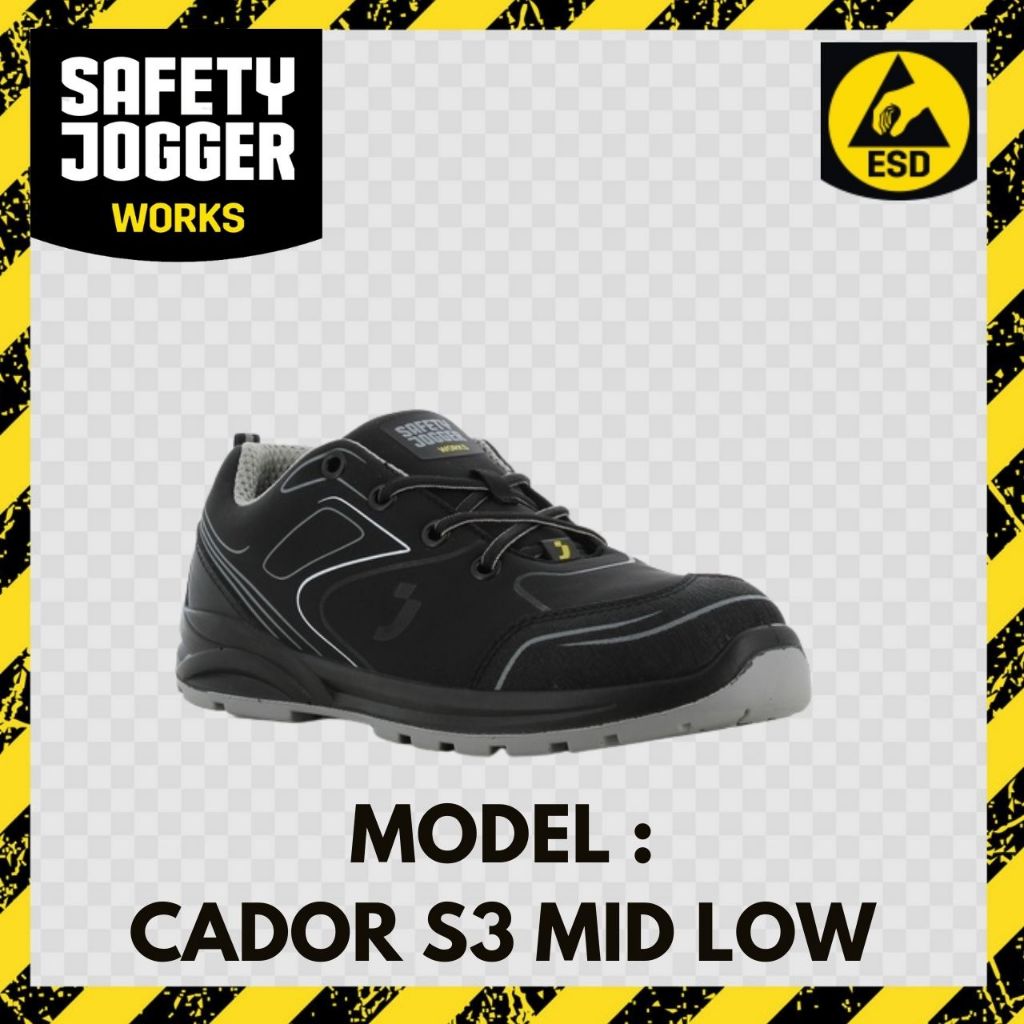 SAFETY JOGGER Cador S3 Low With ESD Low Cut Shoelace Safety Shoe ...