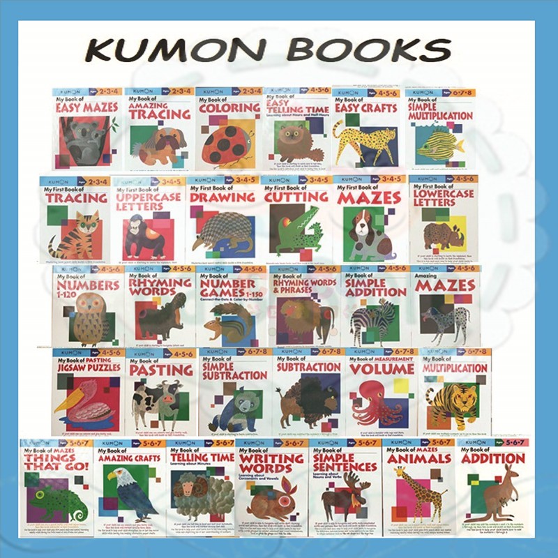 Kumon Workbooks - Preschool Workbooks - Coloring / Cutting / Pasting ...