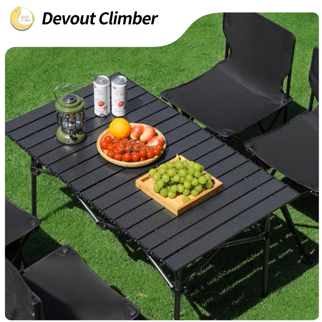 CAMPING FOLDING CHAIR AND TABLE CAMPING TABLE OUTDOOR PORTABLE FOLDING ...