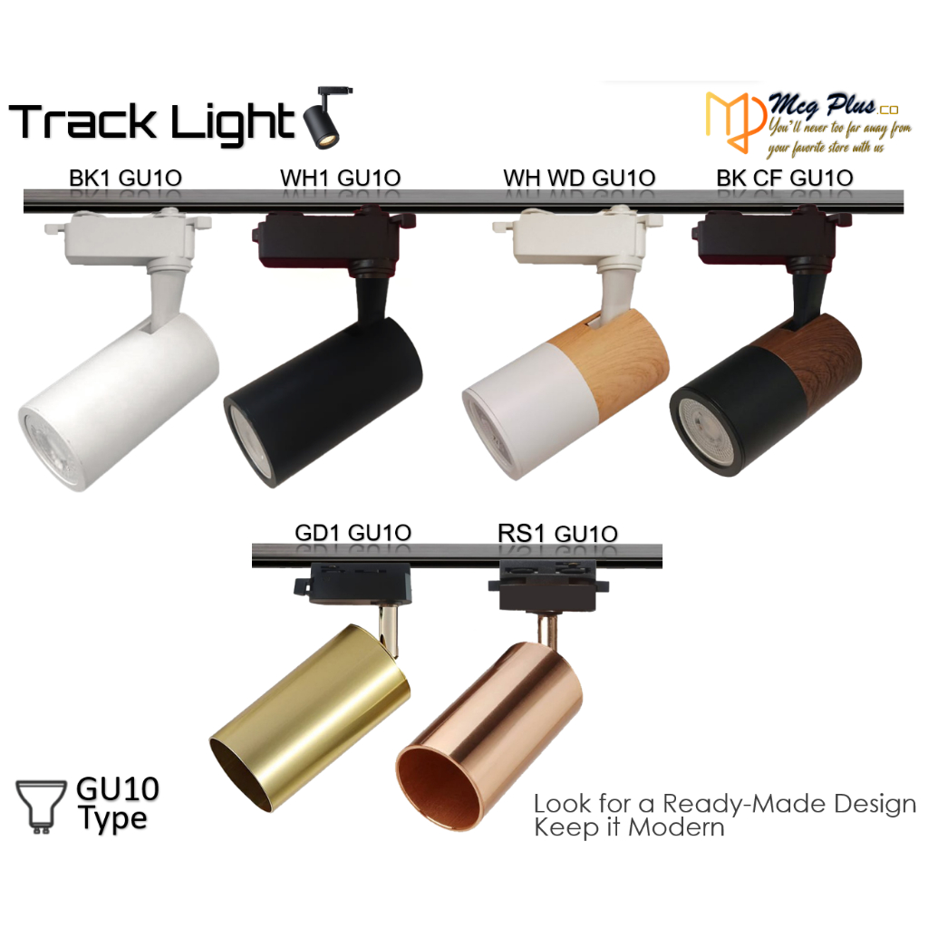 LED Track Light Gold / Rose Gold / Black / White GU10 Modern Ceiling ...