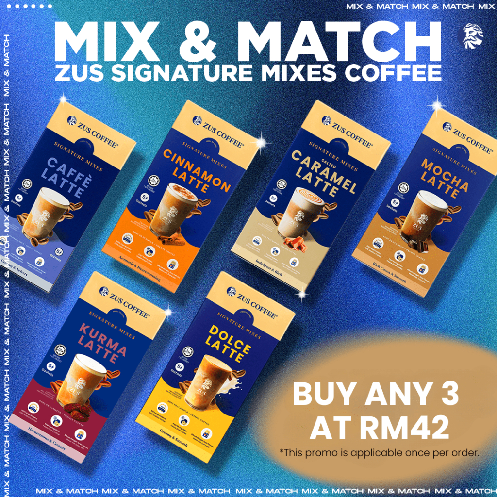 ZUS Signature Mixes Premium Instant Coffee - 5 sticks (Mix & Match ...