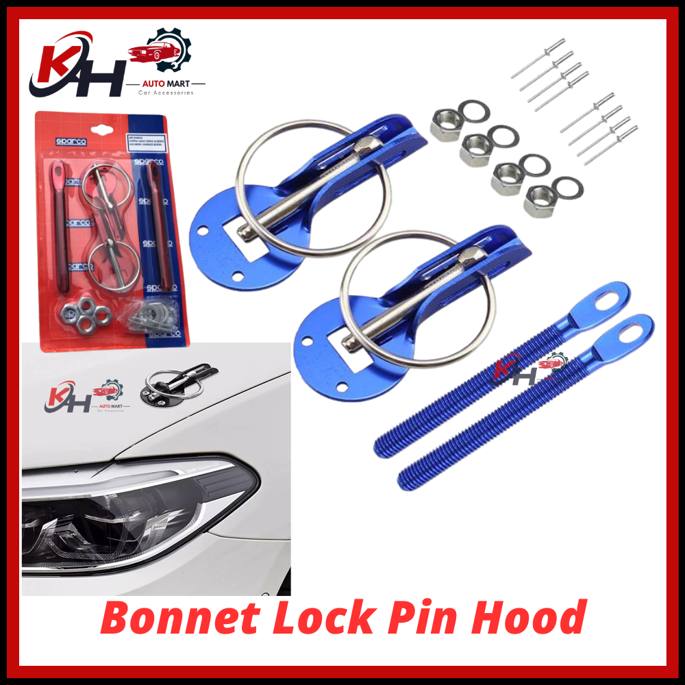 STEEL(X Karat) Sparko Carbon Bonnet Lock Pin Kit – Universal Car Hood ...