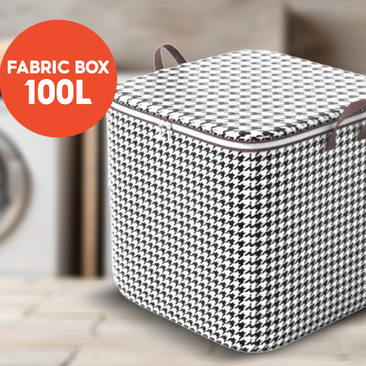 [Shopee Choice] 100L Fabric Storage Boxes with Lids Clothes Container ...