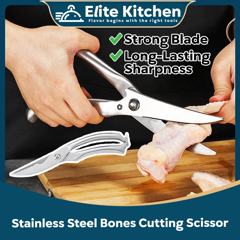 Elite Kitchen - Heavy Duty Kitchen Scissor Stainless Steel Chicken Fish ...